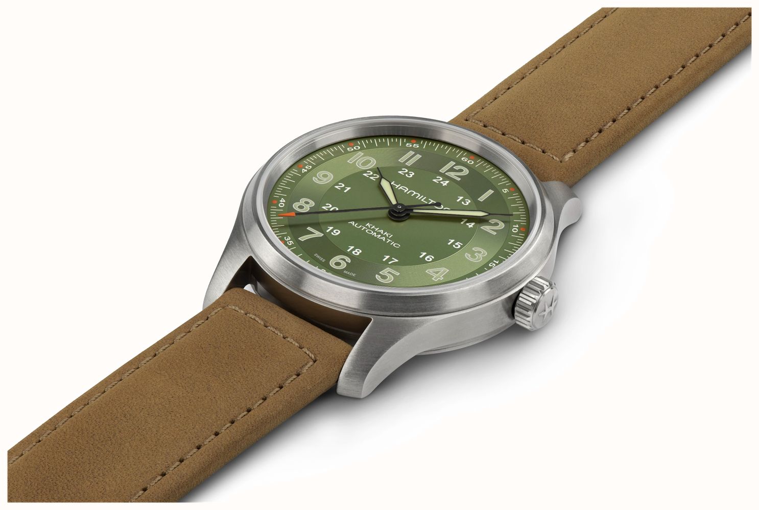 Hamilton Khaki Field Titanium 42mm Green Dial Automatic H70545560 ...