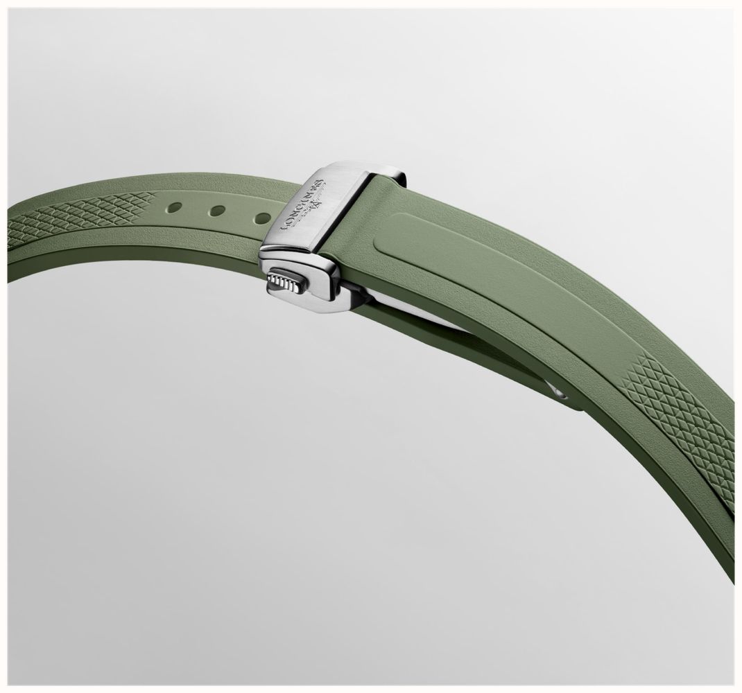 LONGINES Conquest Automatic (34mm) Green Dial / Green Rubber Strap ...