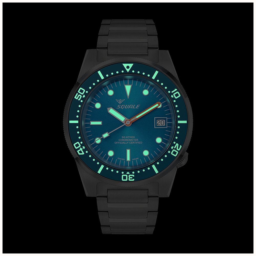 Squale 1521 Ocean COSC (42mm) Blue Dial / Stainless Steel Bracelet ...