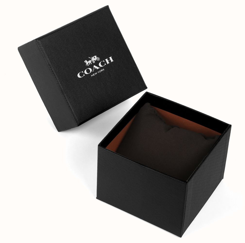 Coach Women's Sammy (22mm) Black Logo Dial / Stainless Steel Bracelet ...