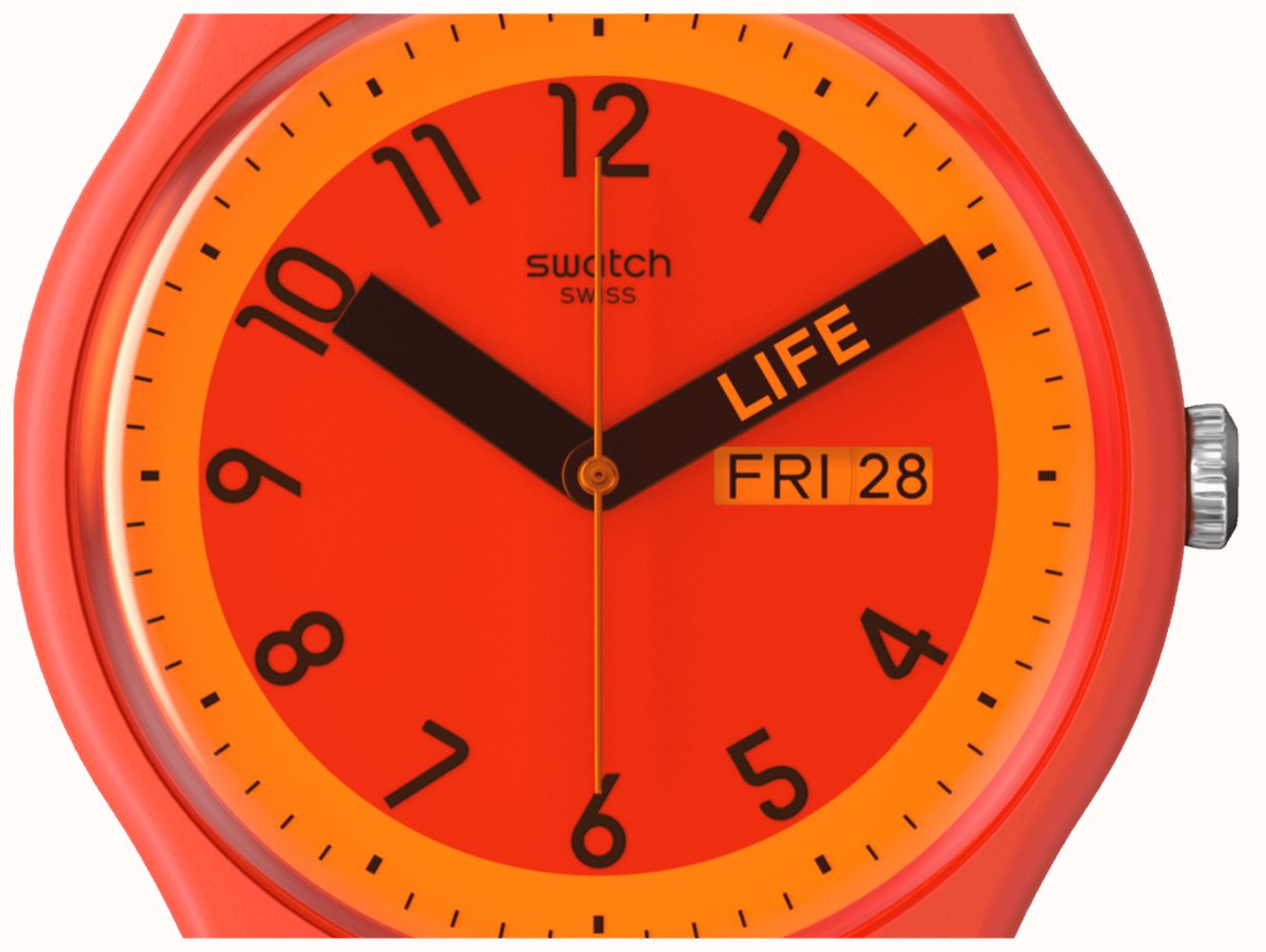 Swatch Proudly Red Dial Red Silicone Strap SO29R705 - First Class Watches™