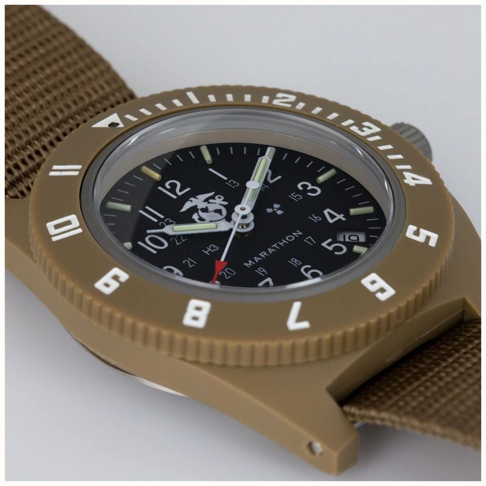 Marathon Official USMC NAV-D Desert Tan Navigator Date Quartz (41mm ...