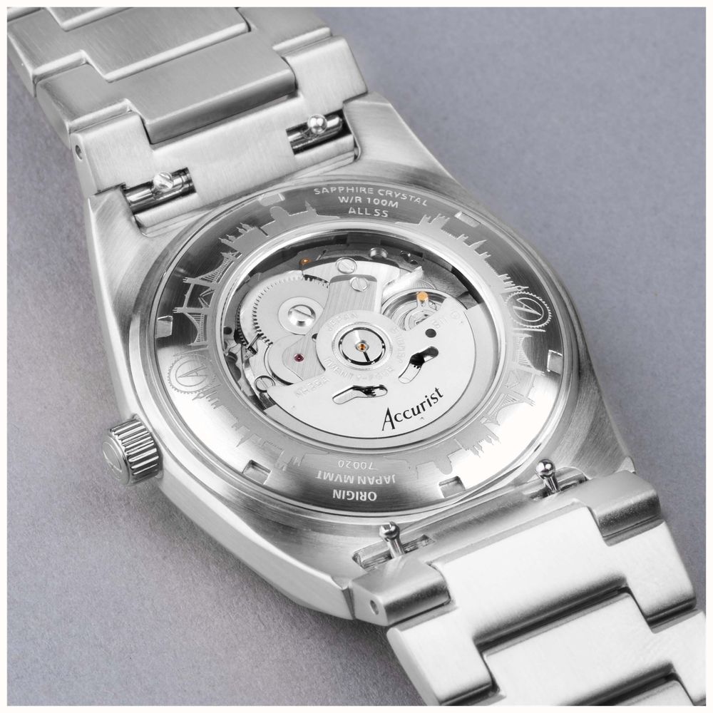 Accurist Origin Men's (41mm) Black Dial / Stainless Steel Bracelet ...