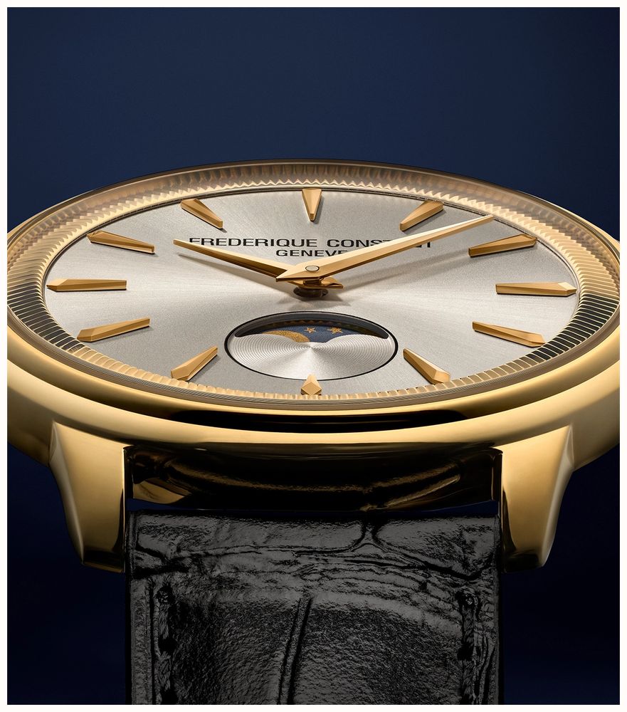 Frederique Constant Classics Moneta Moonphase (37mm) Silver Sunray Dial ...