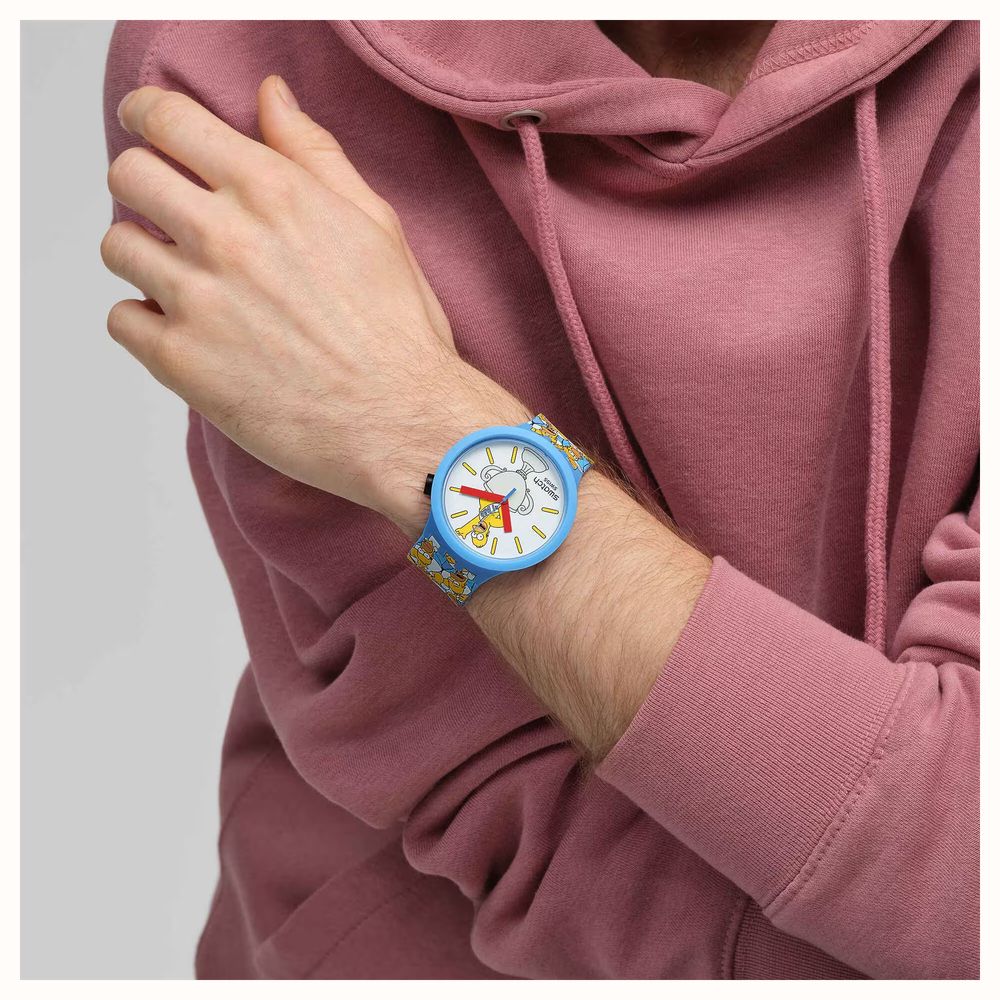 Swatch X The Simpsons BEST. DAD. EVER. (47mm) Homer-Printed Dial ...