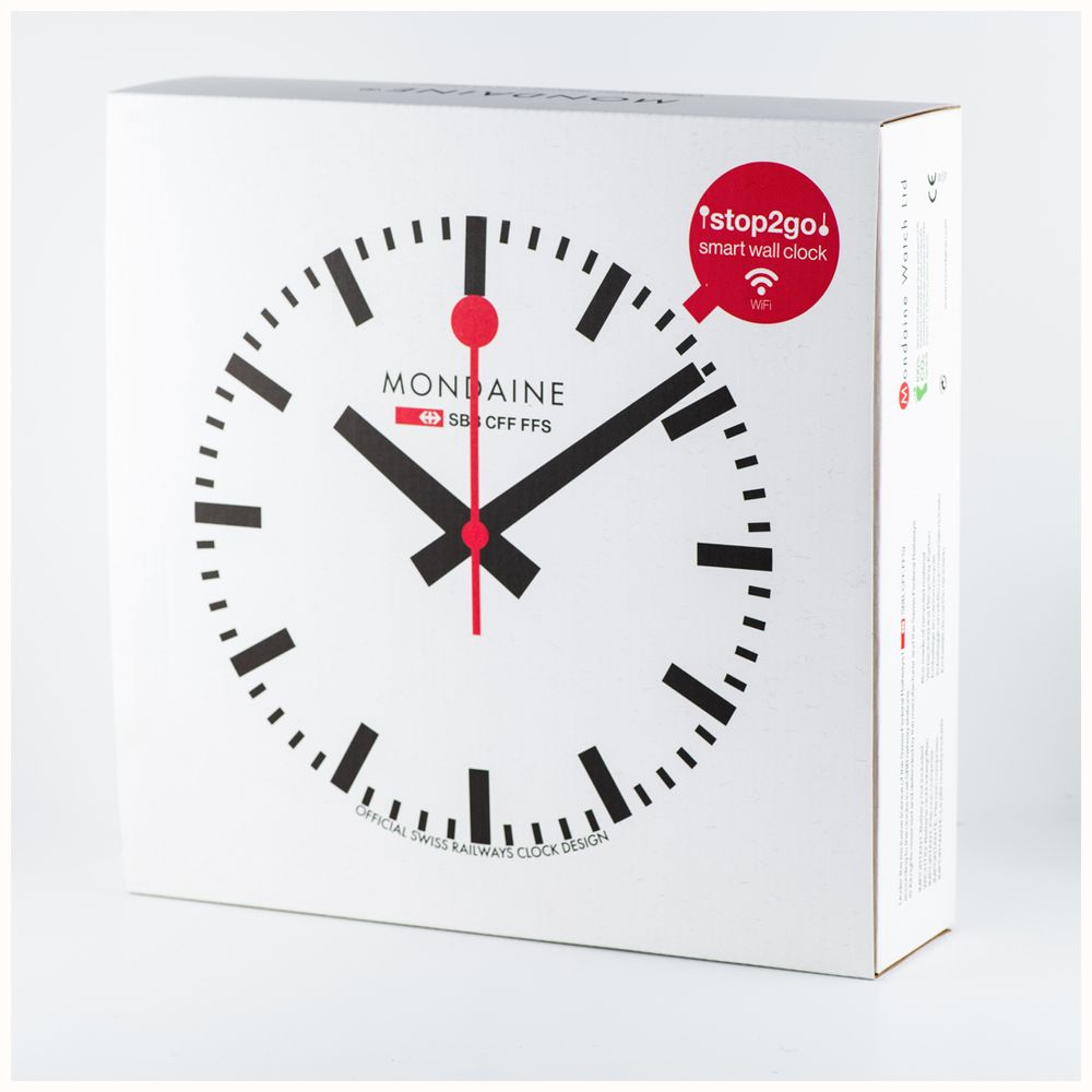 Mondaine Wifi Stop2go Wall Clock (25cm) MSM.25S11 - First Class Watches™