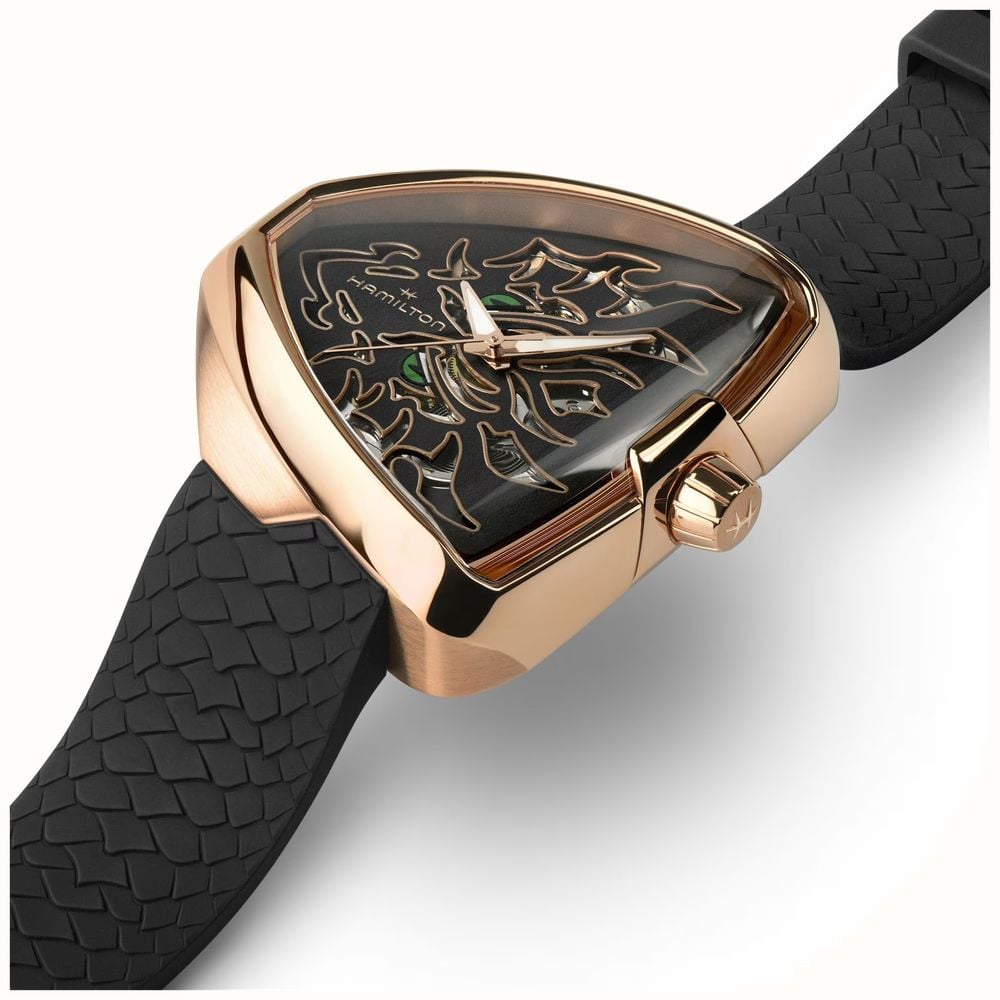 Hamilton Ventura Elvis80 Dragon Skeleton Automatic (42.5mm) Black Dial ...