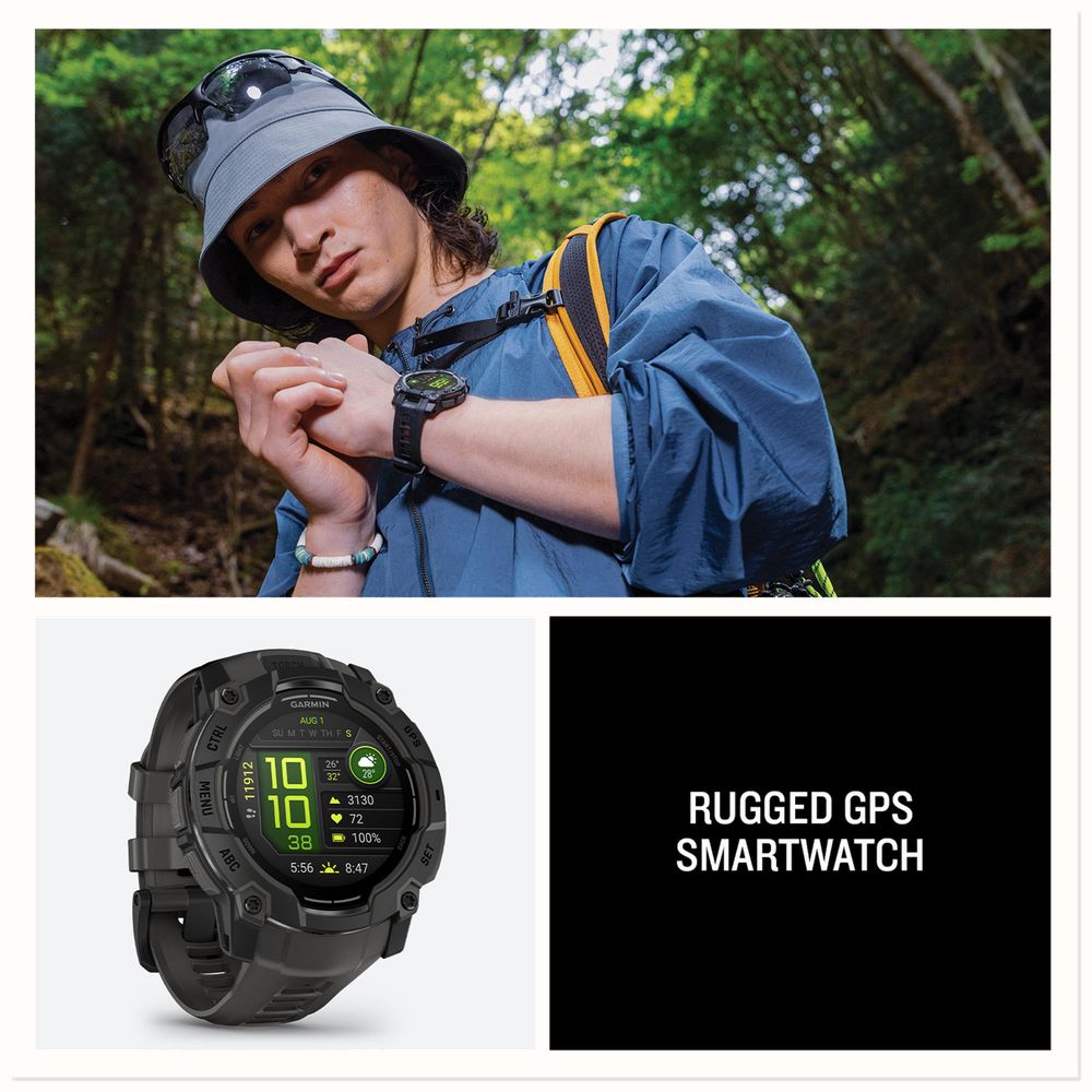 Garmin Instinct 3 AMOLED Outdoor GPS Smartwatch (50mm) Black With ...