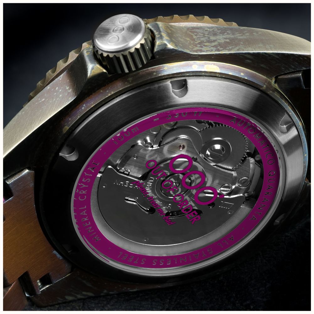 Out Of Order MAGENTA AUTOMATICO QUARANTA (40mm) Sunburnt Pink Dial ...