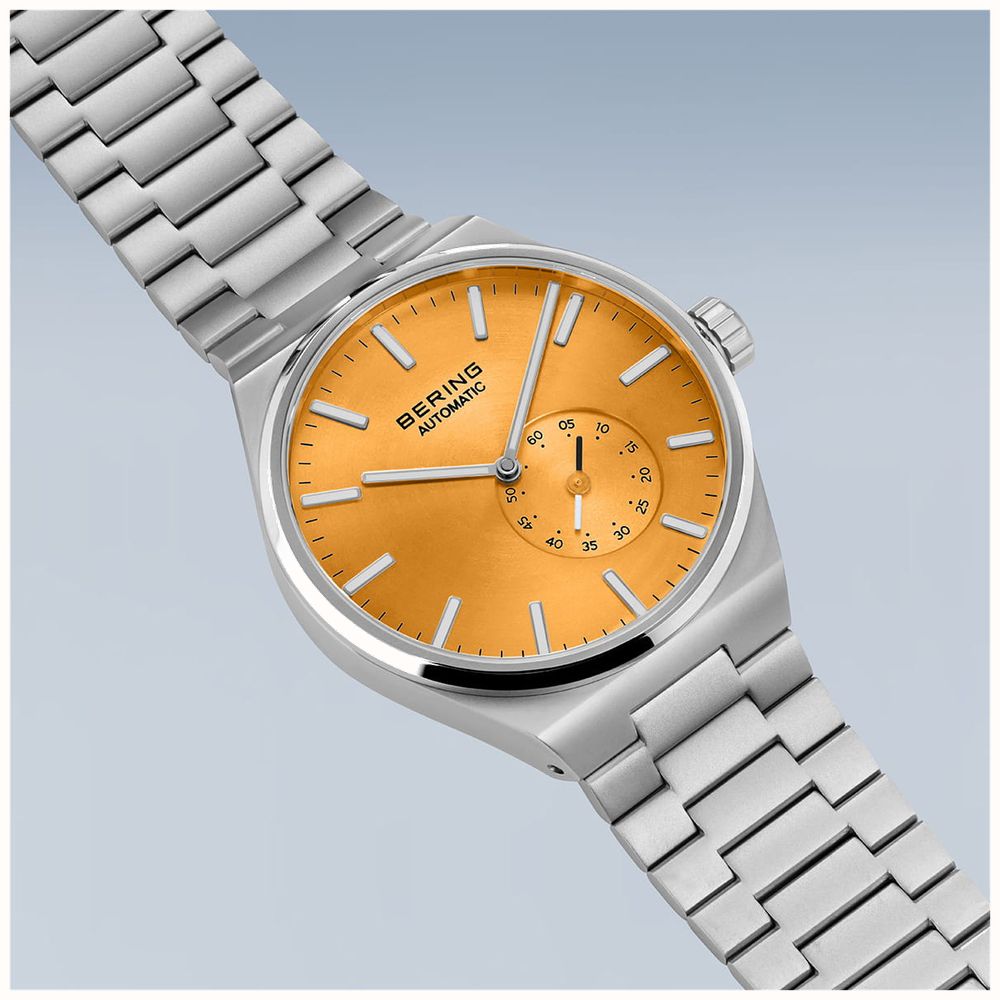 Bering Men's Automatic (41mm) Yellow Dial / Stainless Steel Bracelet ...