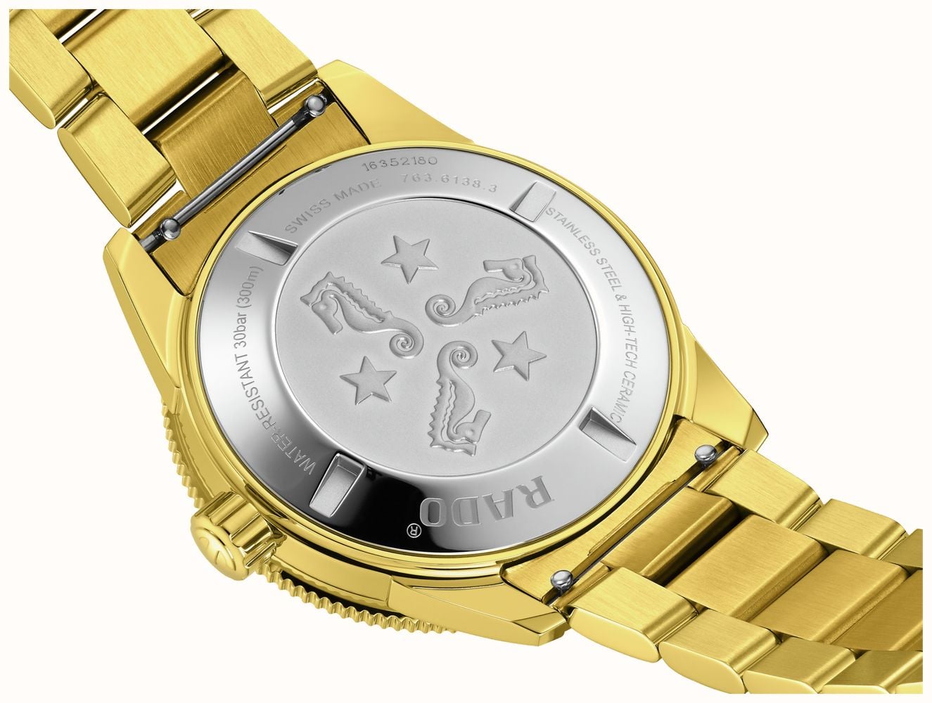 RADO Captain Cook Automatic (42mm) Green Dial / 3-Link Gold PVD ...