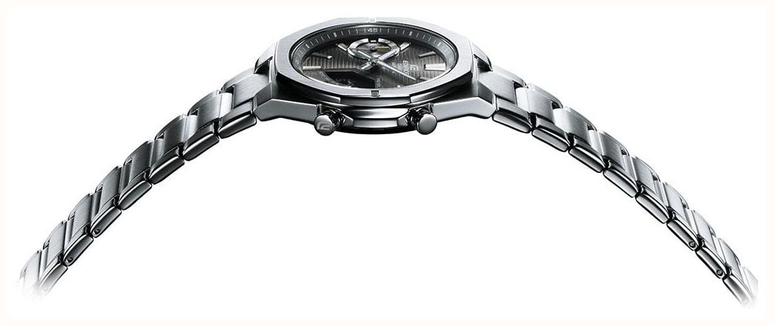 Casio EDIFICE Bluetooth Dual-Display (43mm) Grey Dial / Stainless Steel ...