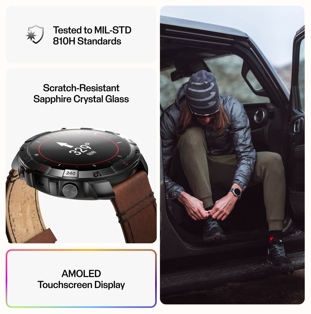 Polar Grit X2 Pro Titan Premium GPS Smart Sports Watch (M-L) Brown ...