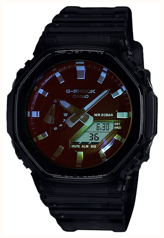 Casio G-Shock Beach Time Lapse (45.4mm) Blue Red Dial / Grey Resin ...