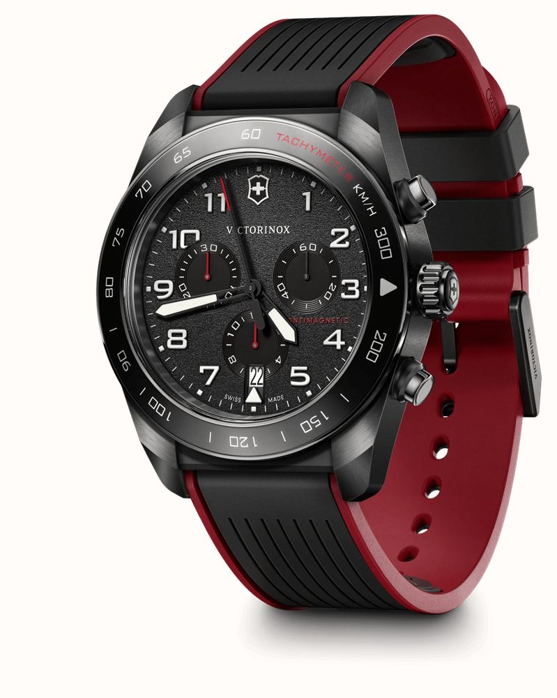 Victorinox Swiss Army Quartz Chronograph (42mm) Black Dial / Black ...