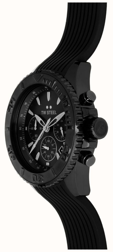 TW Steel Men's Vanceur Diver (42mm) Black Dial / Black Rubber Strap VA4 - First Class Watches™