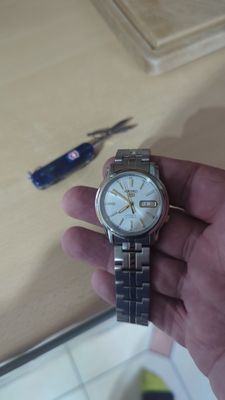 Seiko 5 '7S26' Day/Date Automatic (36mm) Silver Sunray Dial / Stainless ...