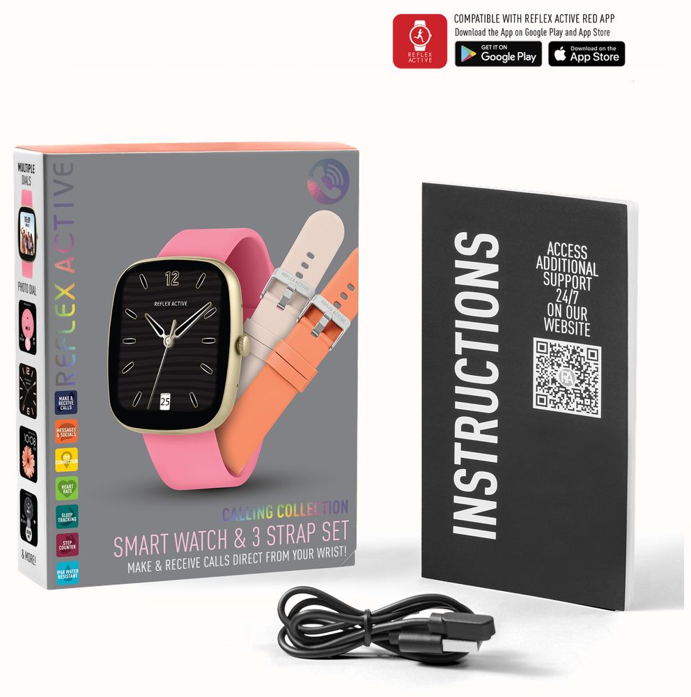 Reflex Active Series 50 Smart Calling Watch Interchangeable Set - Pink ...