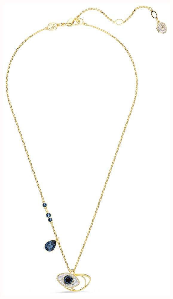 Swarovski Symbolica Pendant Necklace Evil Eye Blue And White Crystals ...