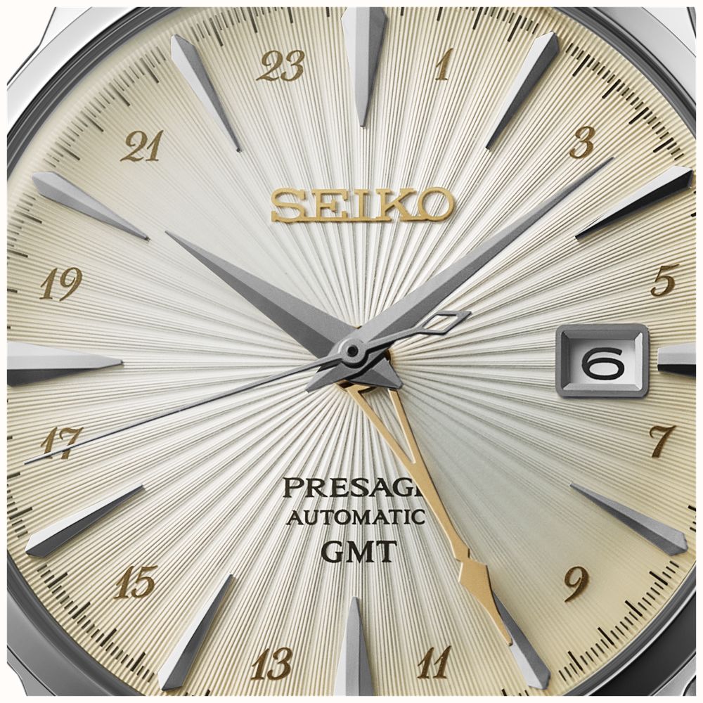 Seiko Presage ‘Acacia’ Cocktail Time GMT (40.5mm) Cream Dial / Brown ...