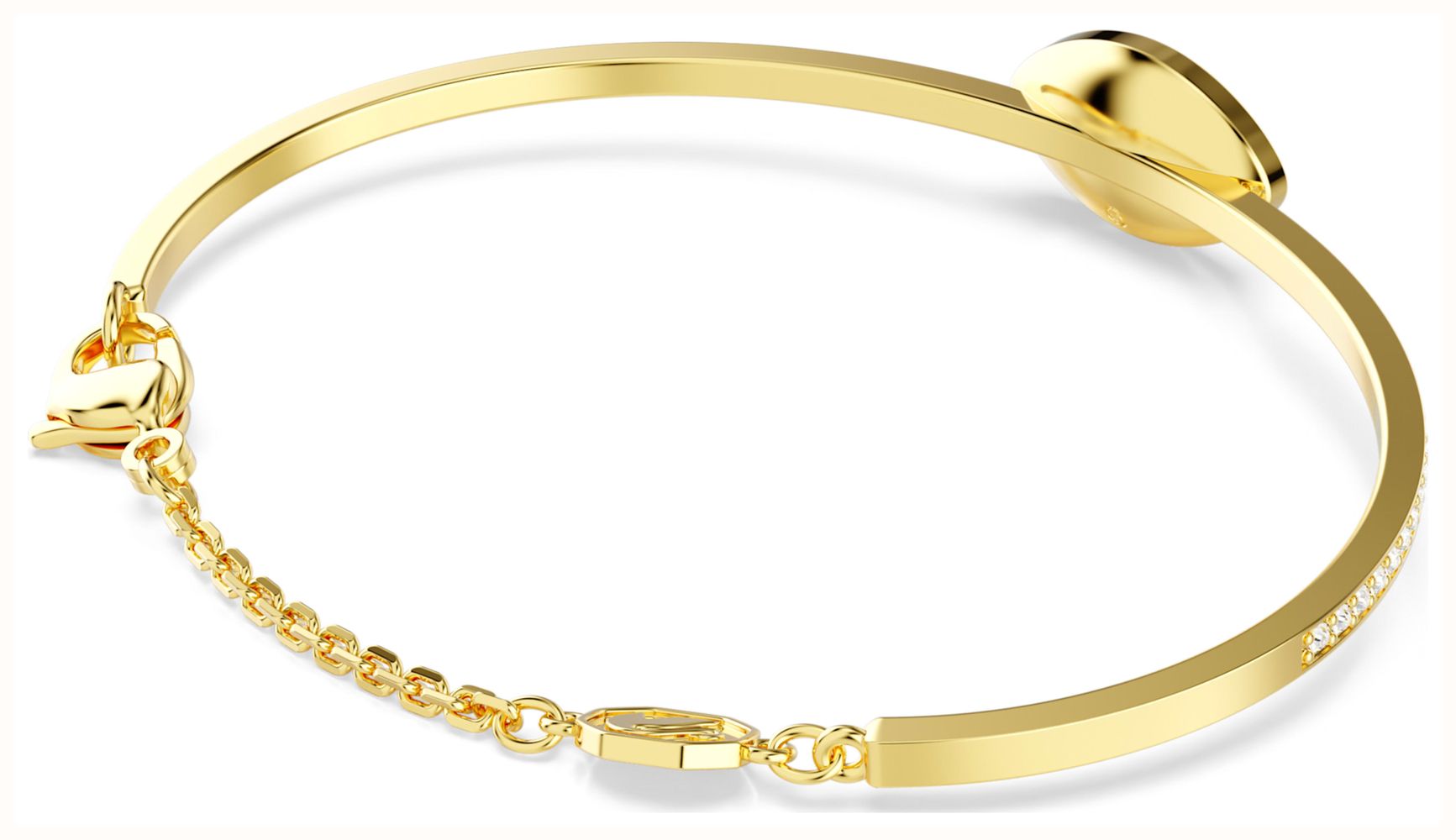 Swarovski Symbolica Bangle Evil Eye Blue And White Crystals Gold-Tone ...