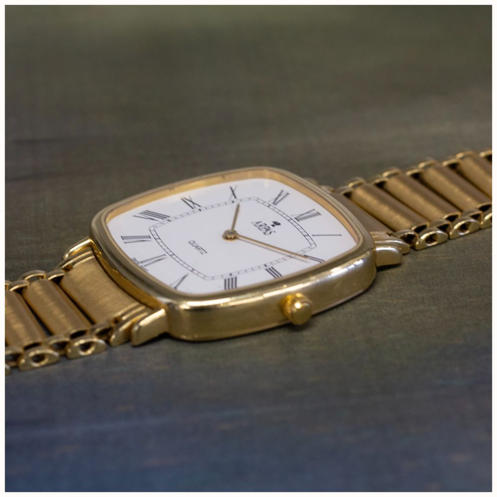 Pre-owned Arpas 14k Yellow Gold Quartz Dress Watch J30228 - First Class ...