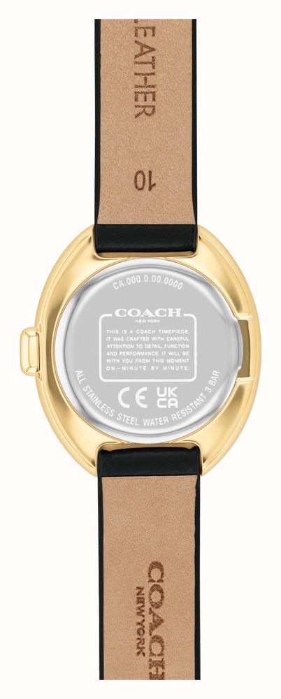 Coach Women's Sammy (22mm) Black Dial / Black Leather Strap 14504421 ...