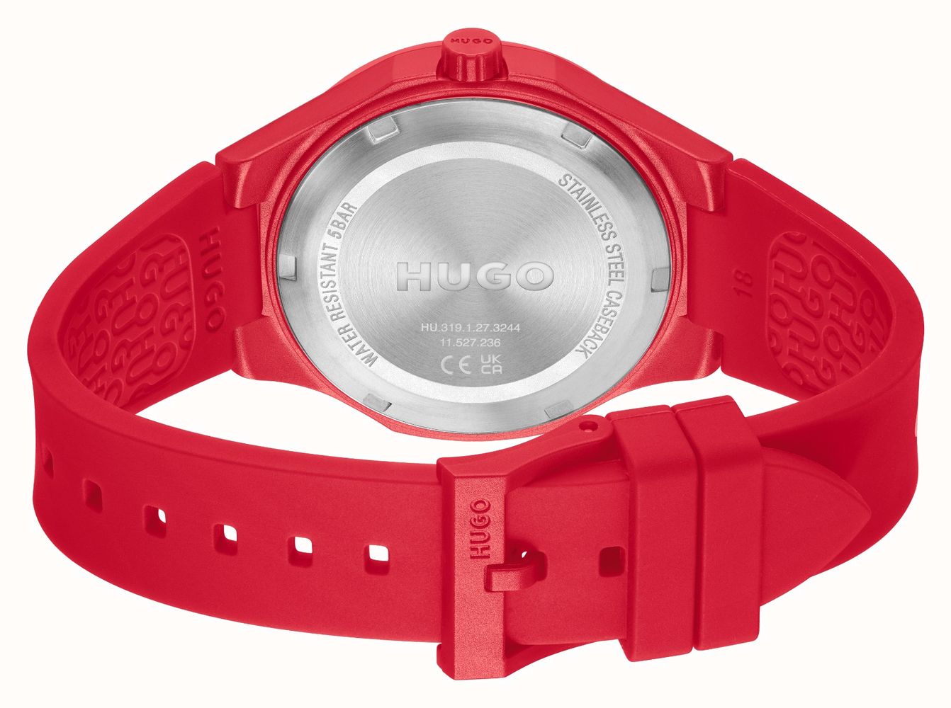 HUGO Men's #LIT (42mm) Red Dial / Red Silicone Strap 1530346 - First ...