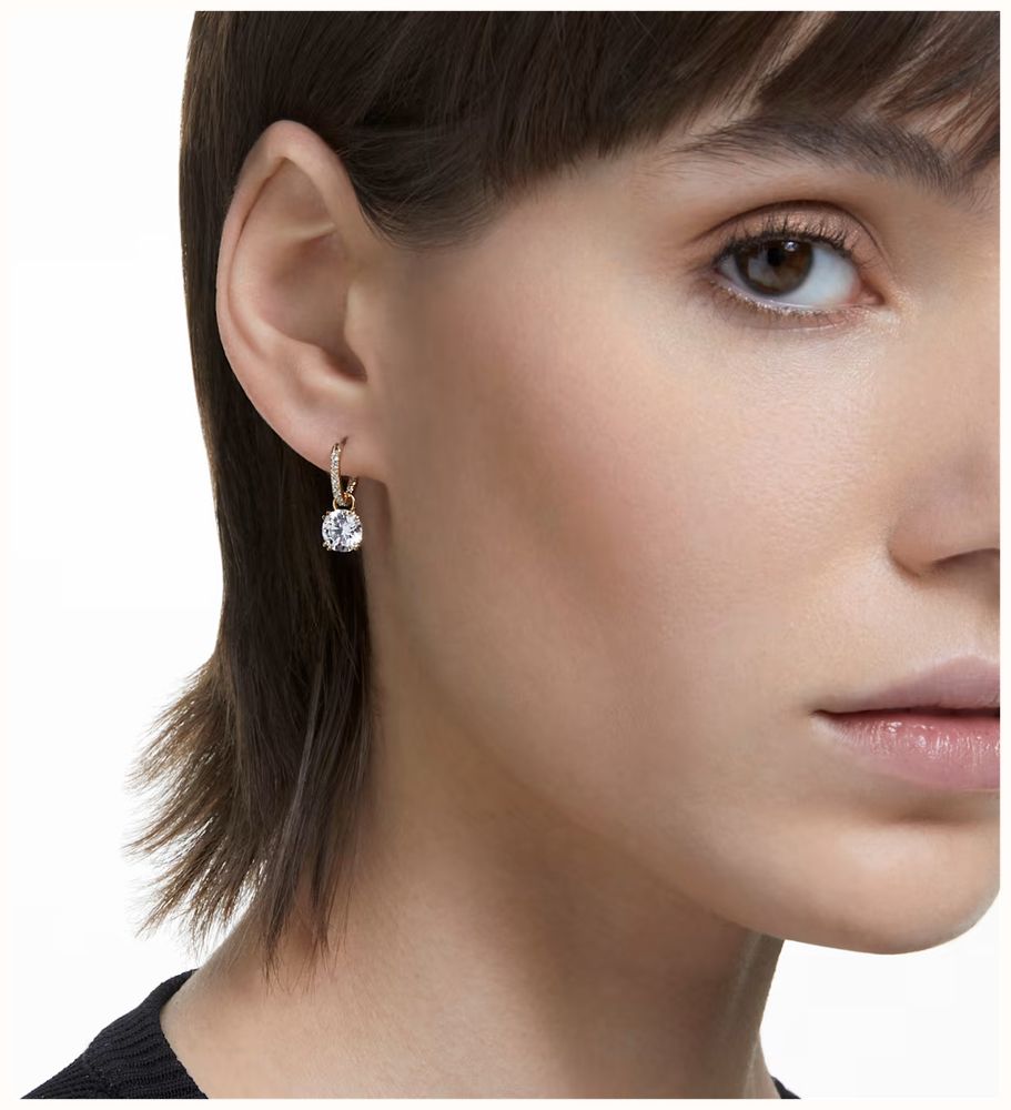 Swarovski Constella Drop Earrings Gold-Tone Plated 5638802 - First ...